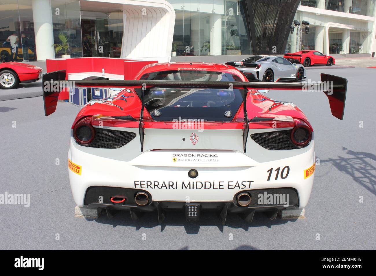 New official Ferrari dealer showroom in Dubai, United Arab Emirates ...