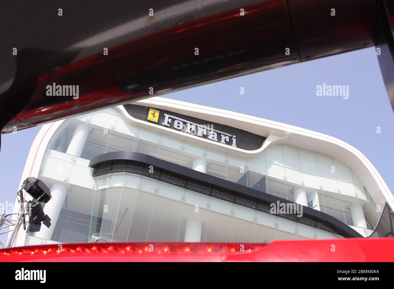 New official Ferrari dealer showroom in Dubai, United Arab Emirates ...