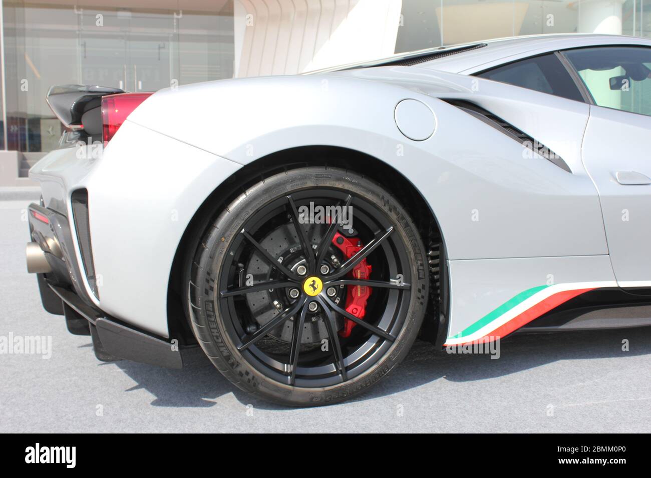 New official Ferrari dealer showroom in Dubai, United Arab Emirates ...