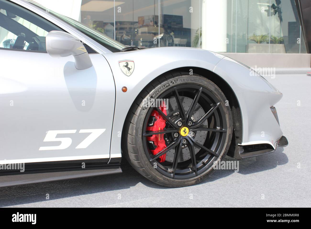 New official Ferrari dealer showroom in Dubai, United Arab Emirates ...