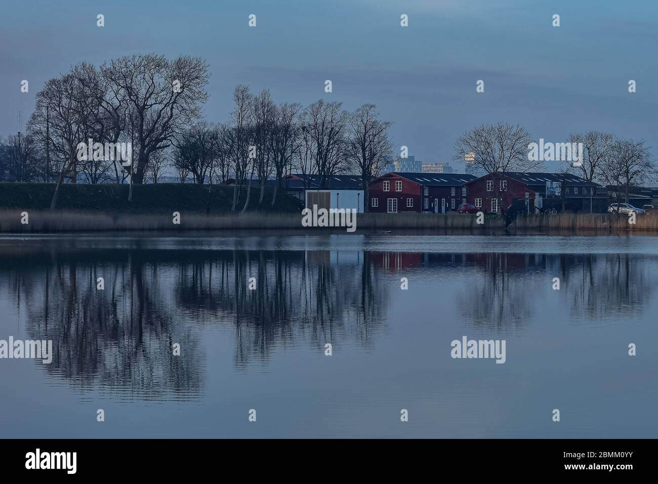 cold colors background urbanscape, denmark Stock Photo - Alamy