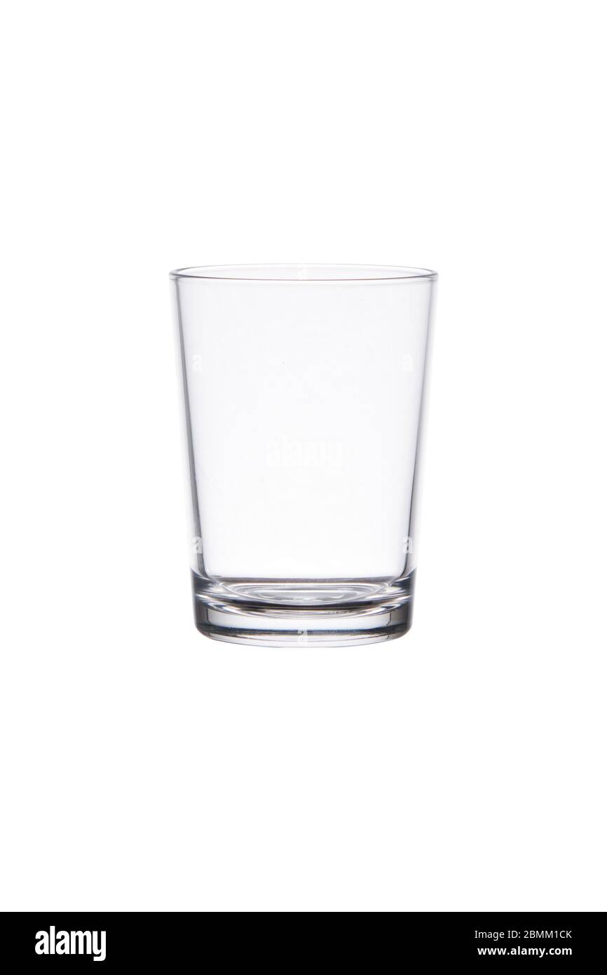 Empty water glass isolated on white with clipping path Stock Photo - Alamy
