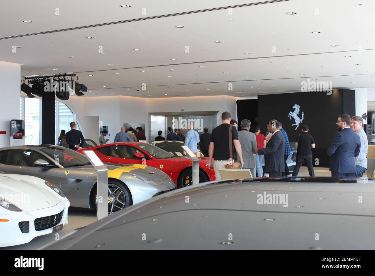 New official Ferrari dealer showroom in Dubai, United Arab Emirates ...