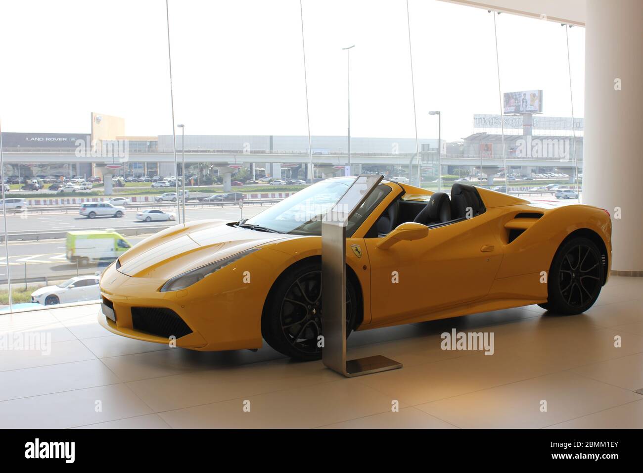 New official Ferrari dealer showroom in Dubai, United Arab Emirates ...