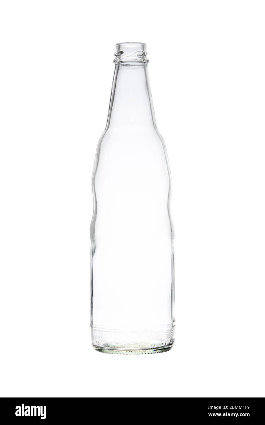 Empty Glass bottle isolated on white with clipping path Stock Photo - Alamy
