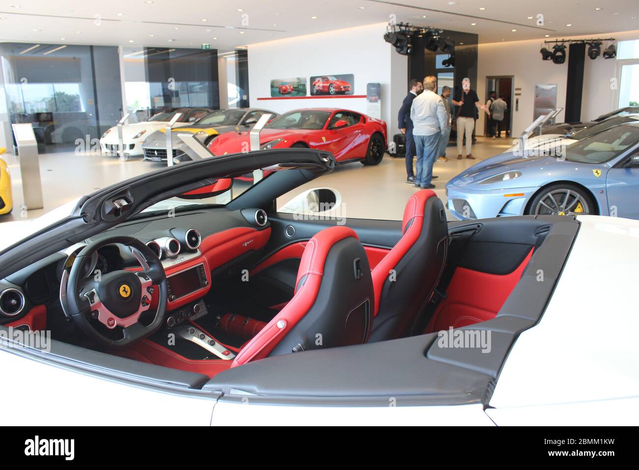 New official Ferrari dealer showroom in Dubai, United Arab Emirates ...