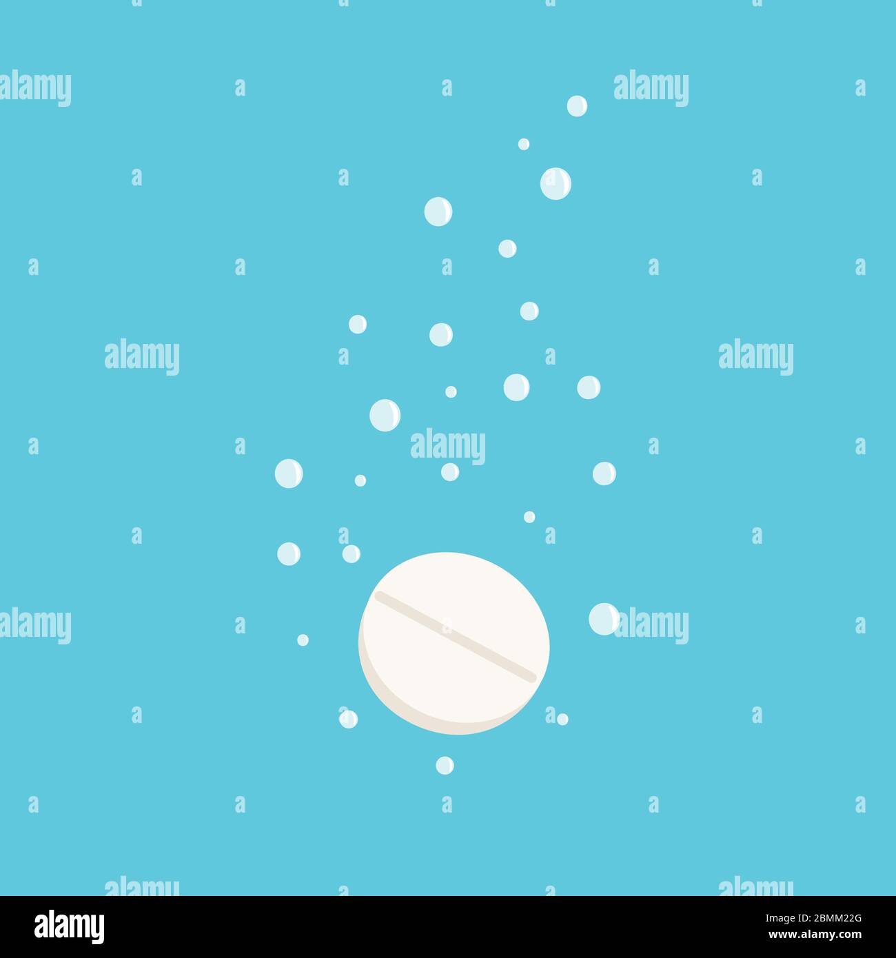 Effervescent pill dissolving in Stock Vector Images - Alamy