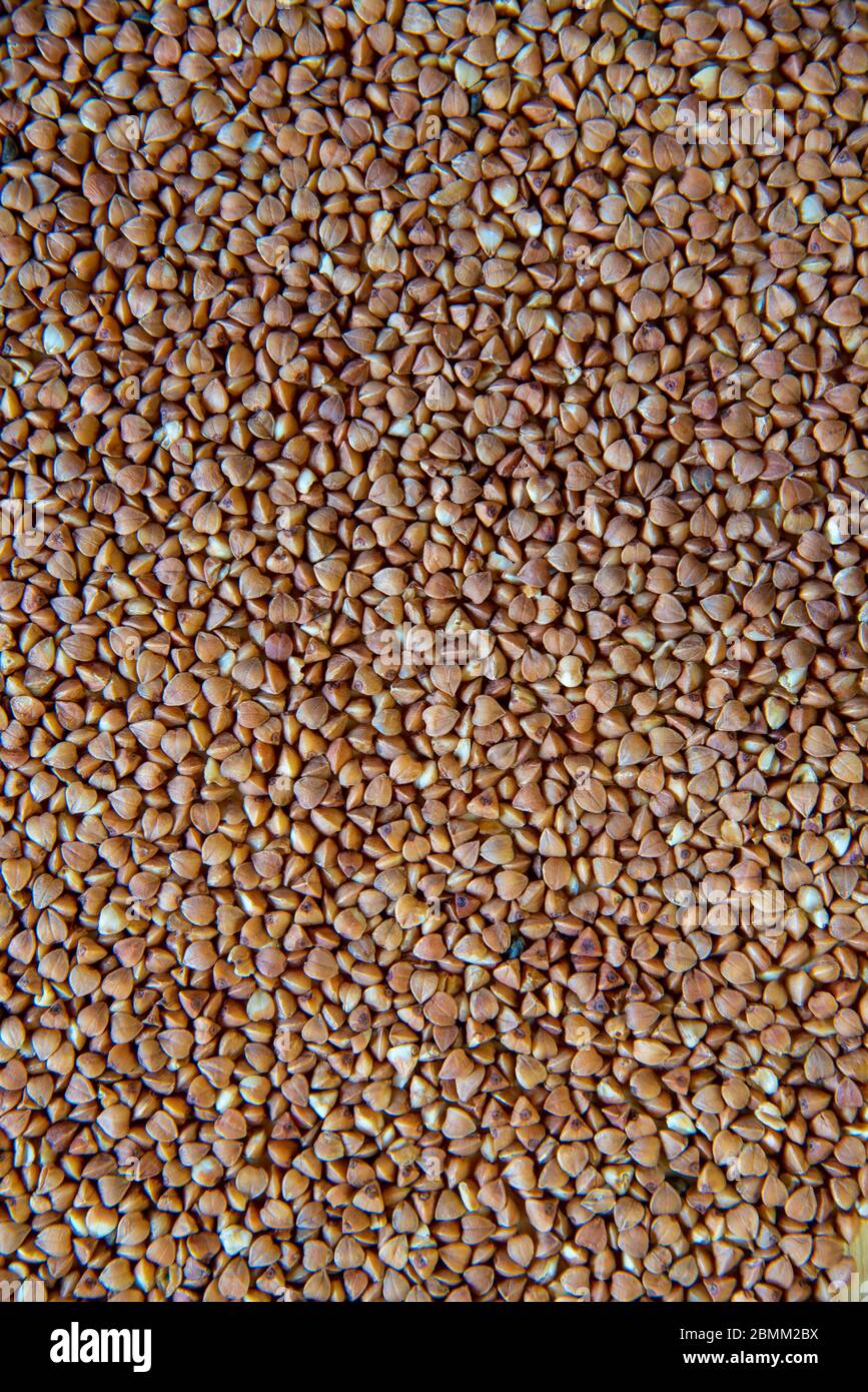 Full frame of dry raw buckwheat seeds Stock Photo - Alamy