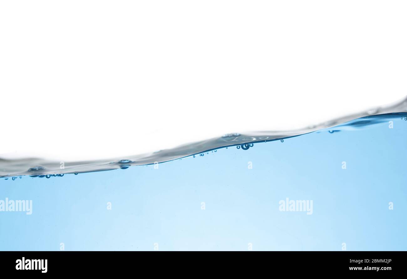 Clean light blue water wave isolated on white background Stock Photo ...