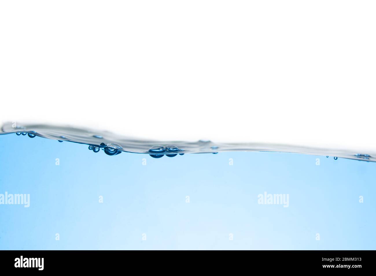 Clean light blue water wave isolated on white background Stock Photo ...