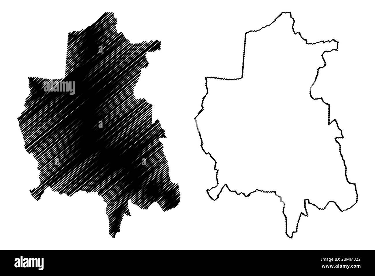 Leskovac City (Republic of Serbia, Jablanica District) map vector ...