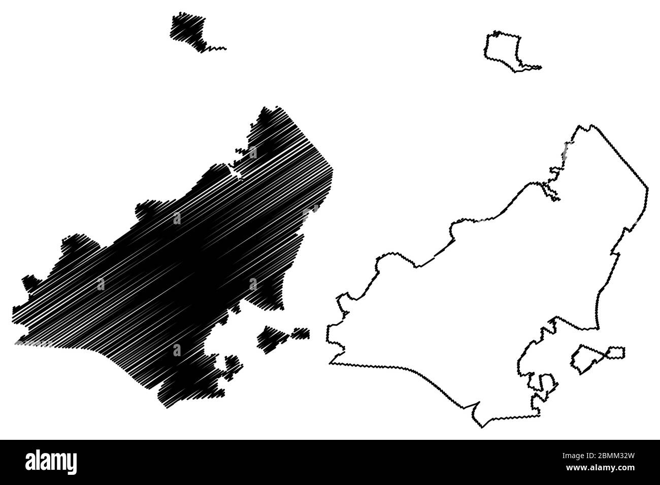 Mytishchi City (Russian Federation, Russia, Moscow Oblast) map vector ...