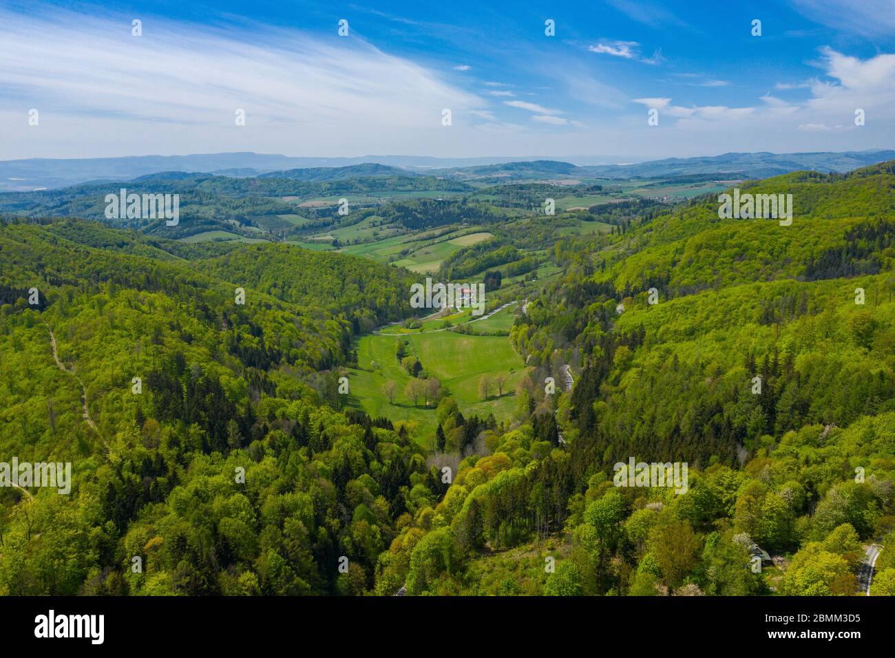 Aerial view of Owl Mountains, Poland, Lower Silesia Stock Photo - Alamy