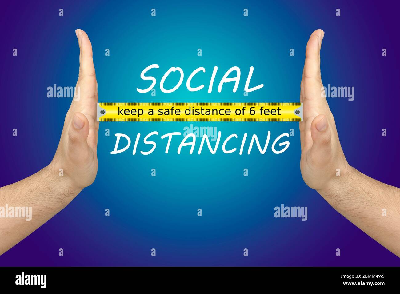 6 feet distance sign hi-res stock photography and images - Alamy