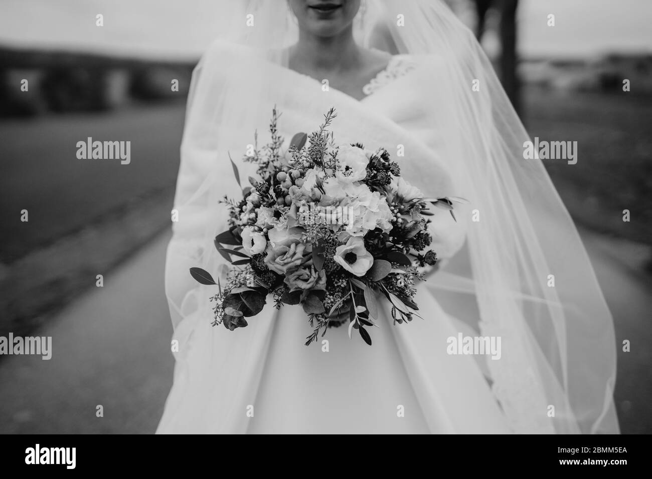 Wedding bouquet close up Black and White Stock Photos & Images - Alamy