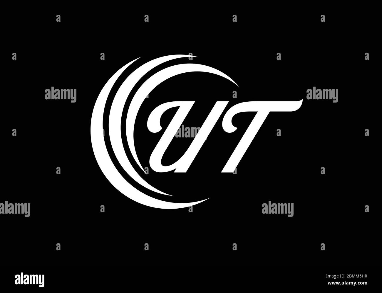 Initial Monogram Letter U T Logo Design Vector Template. Graphic ...