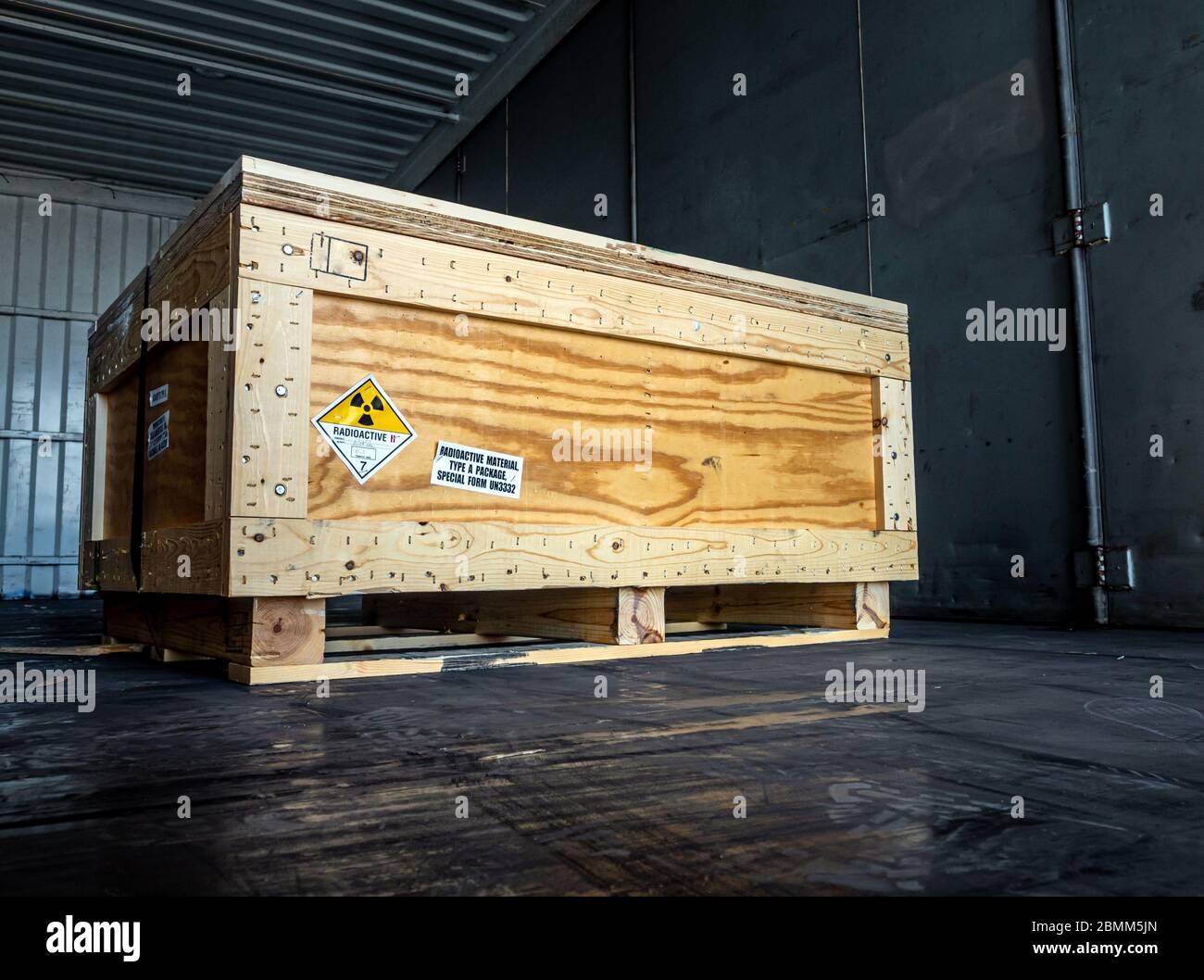 Radiation warning sign on the Hazardous materials transport label Class ...