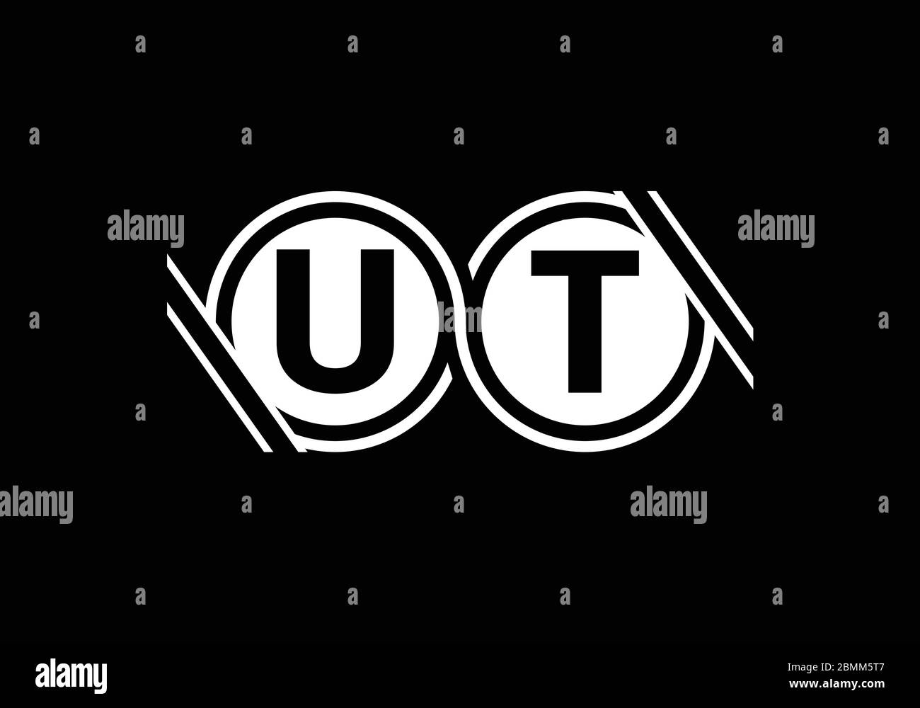Initial Monogram Letter U T Logo Design Vector Template. Graphic ...