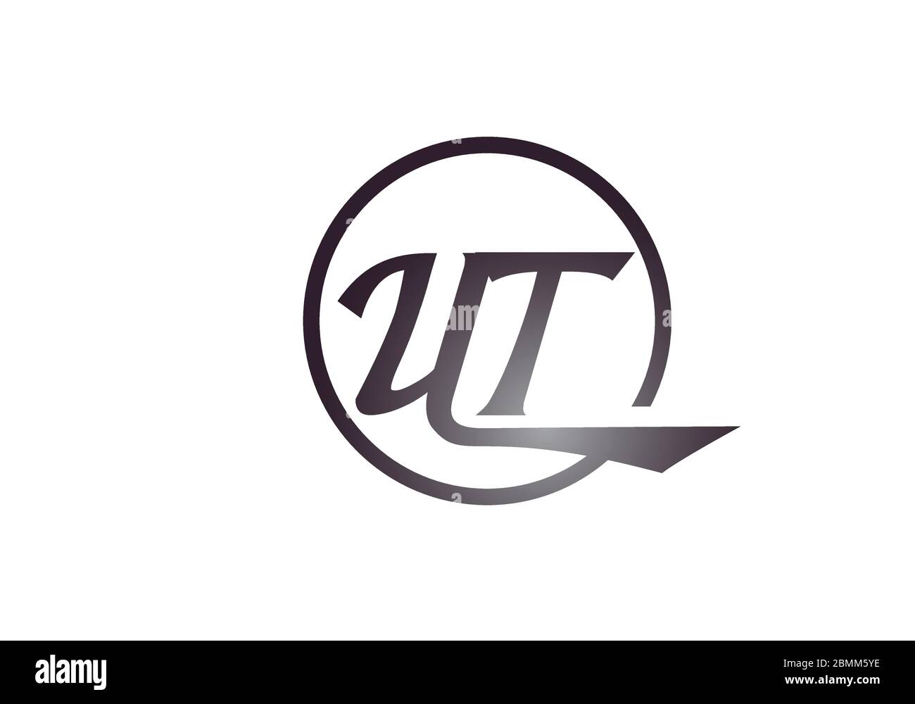 Initial Monogram Letter U T Logo Design Vector Template. Graphic ...