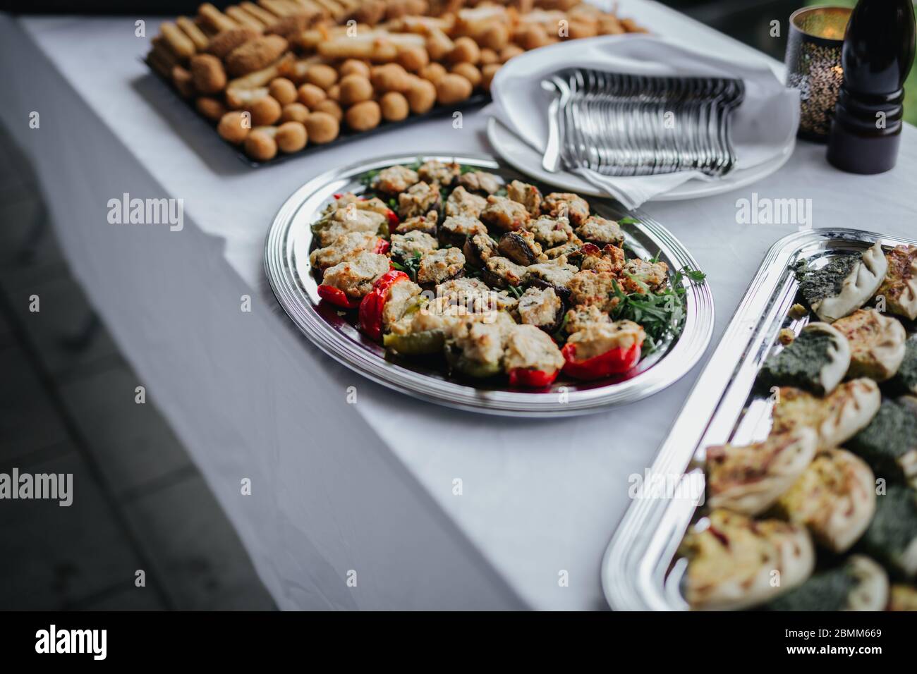 Delicious food at a wedding Stock Photo - Alamy