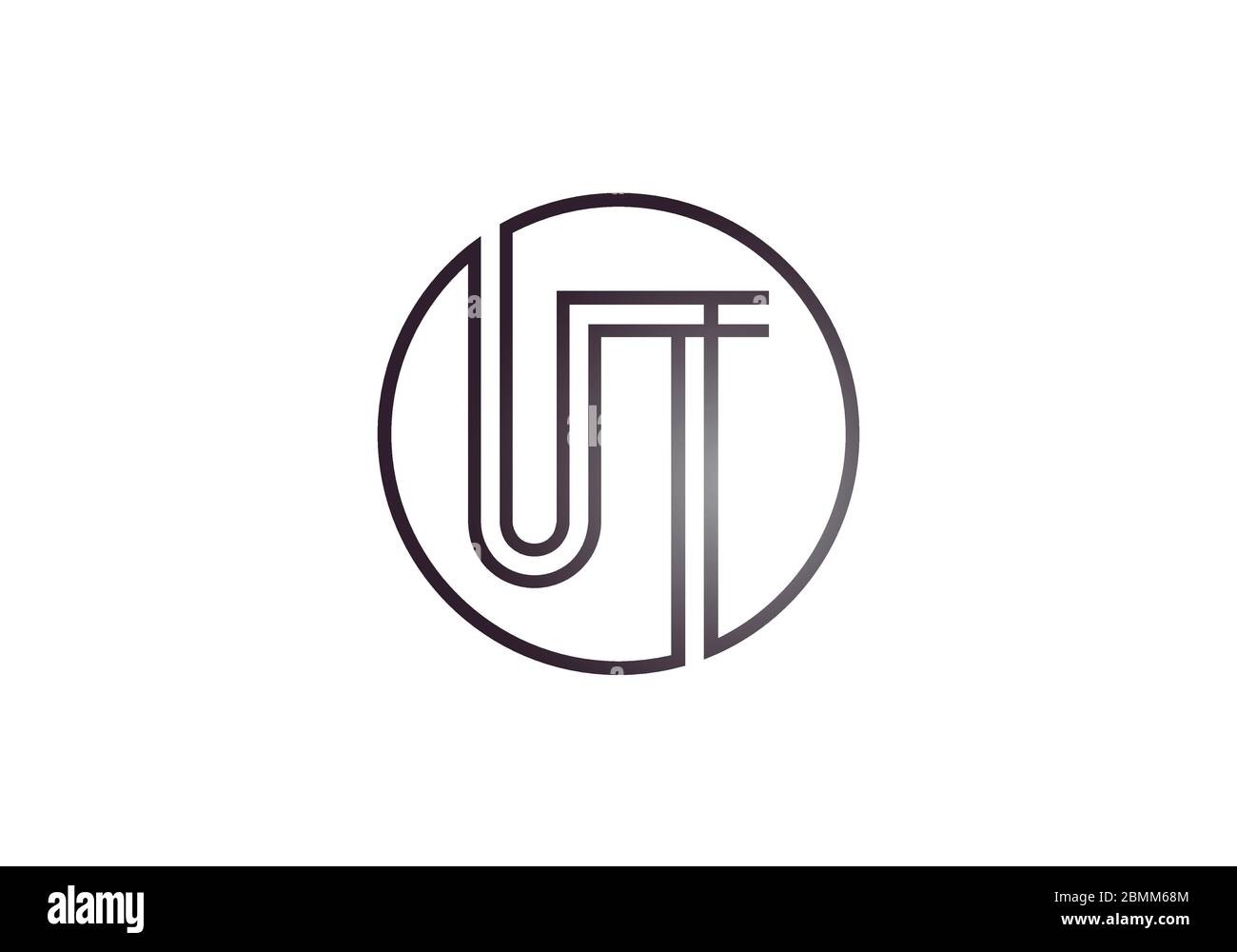Initial Monogram Letter U T Logo Design Vector Template. Graphic ...