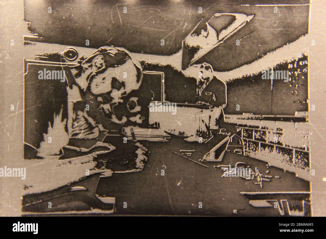 Fine 70s vintage black and white extreme photography of an adult ...