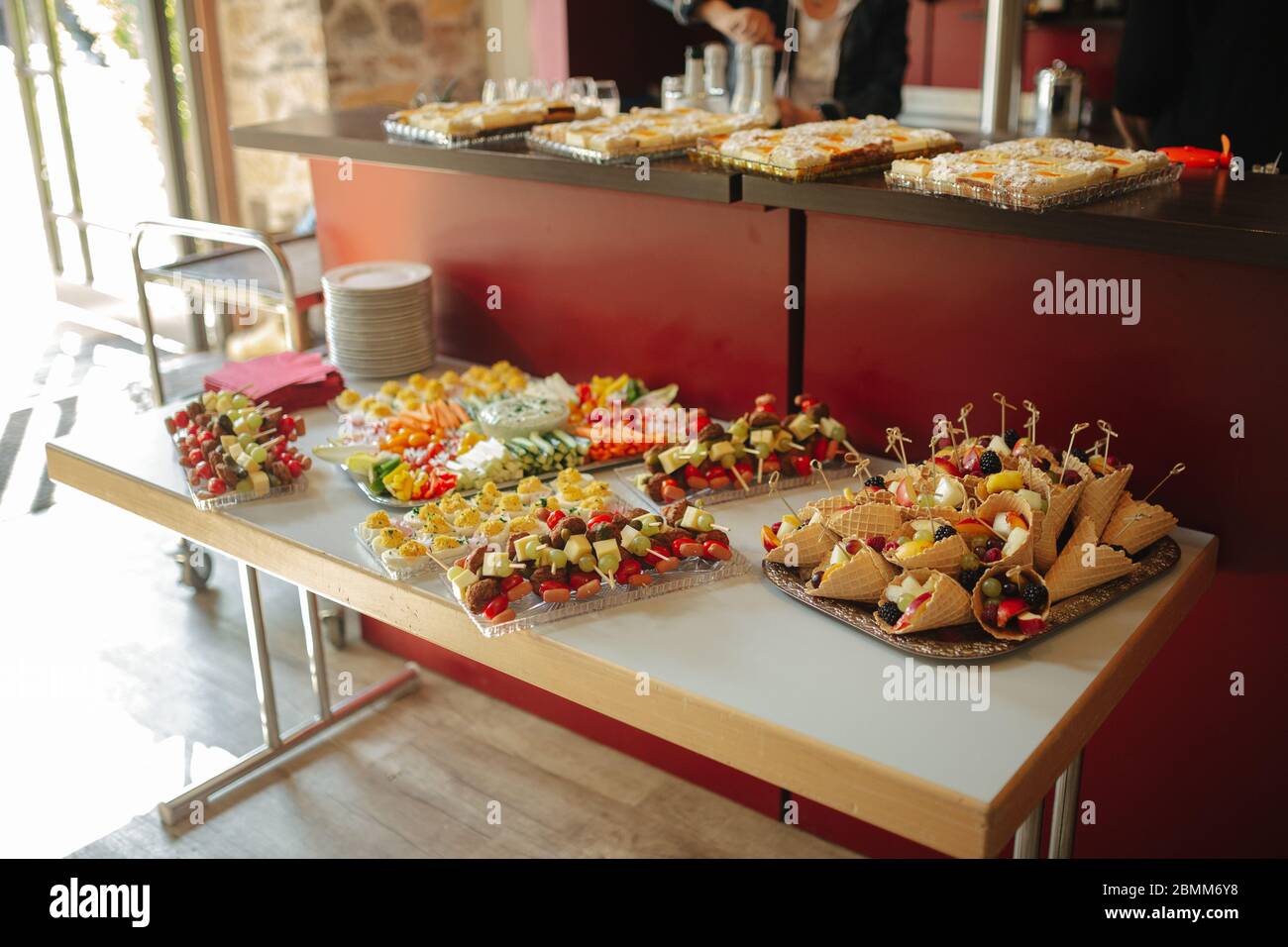 Delicious food at a wedding Stock Photo - Alamy