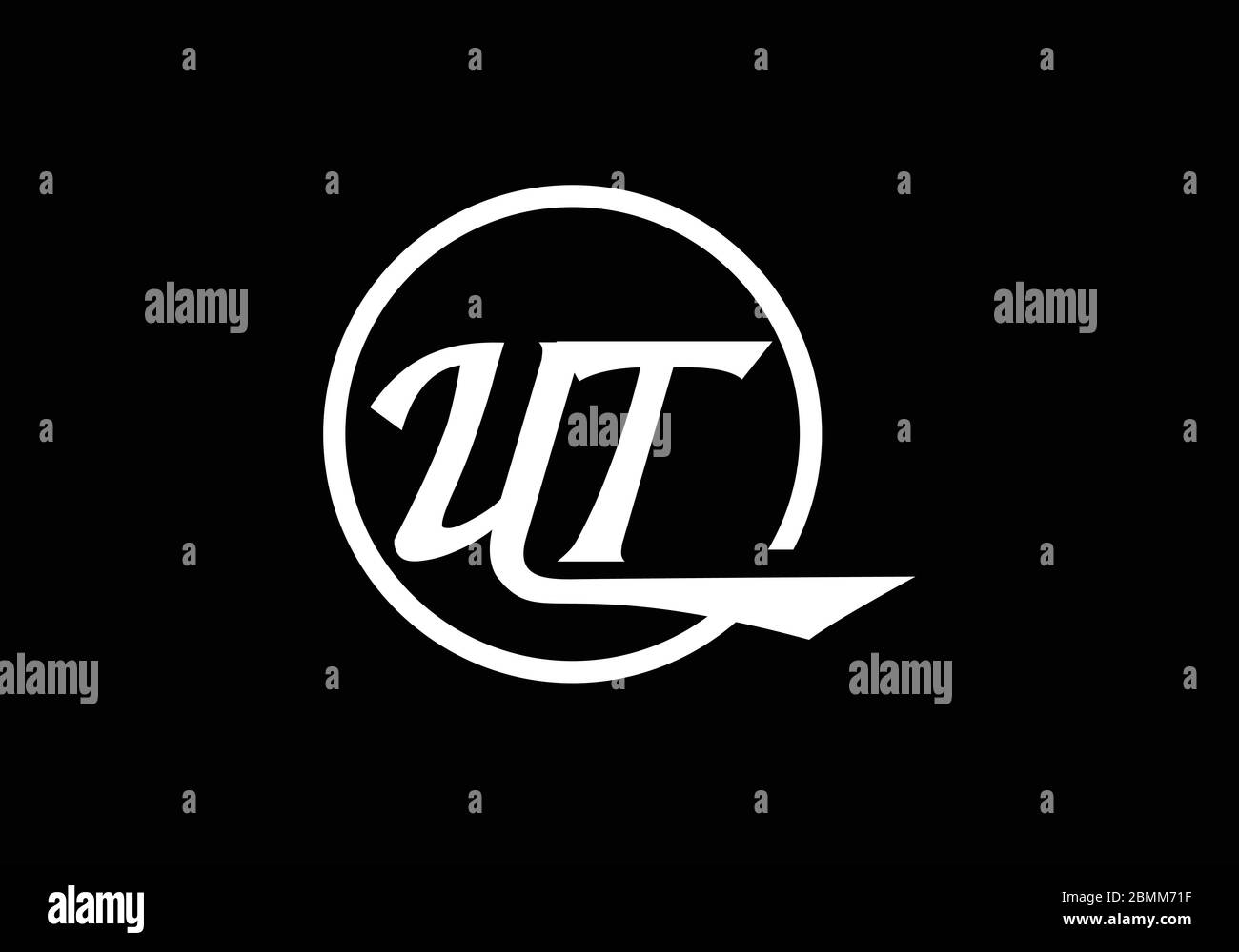 Initial Monogram Letter U T Logo Design Vector Template. Graphic ...