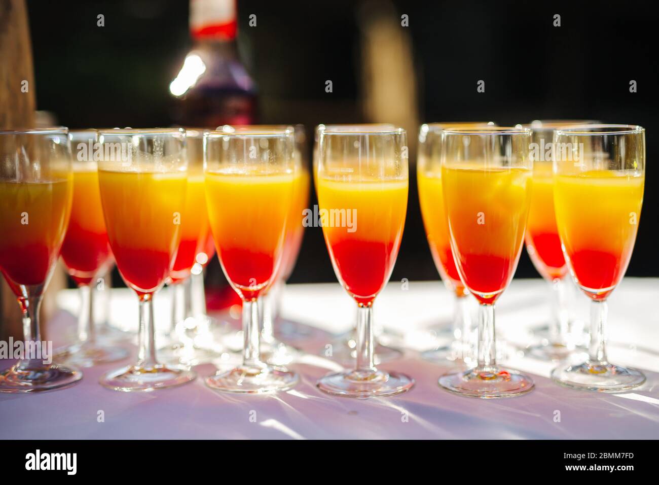 Drinks at an event close up Stock Photo - Alamy