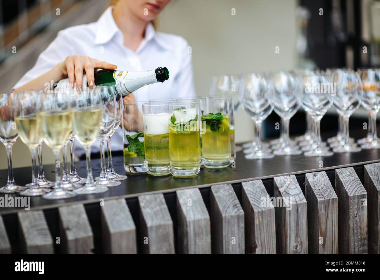Drinks at an event close up Stock Photo - Alamy