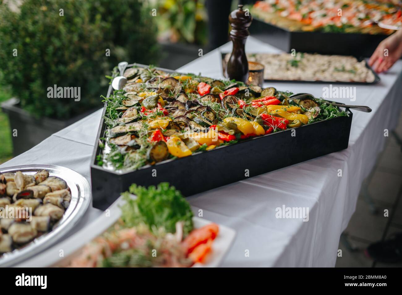 Delicious food at a wedding Stock Photo - Alamy
