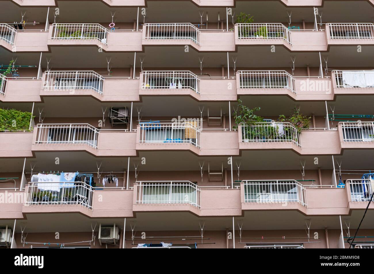 Tokyo, Japan - August 30, 2016: Modern residential apartment building ...