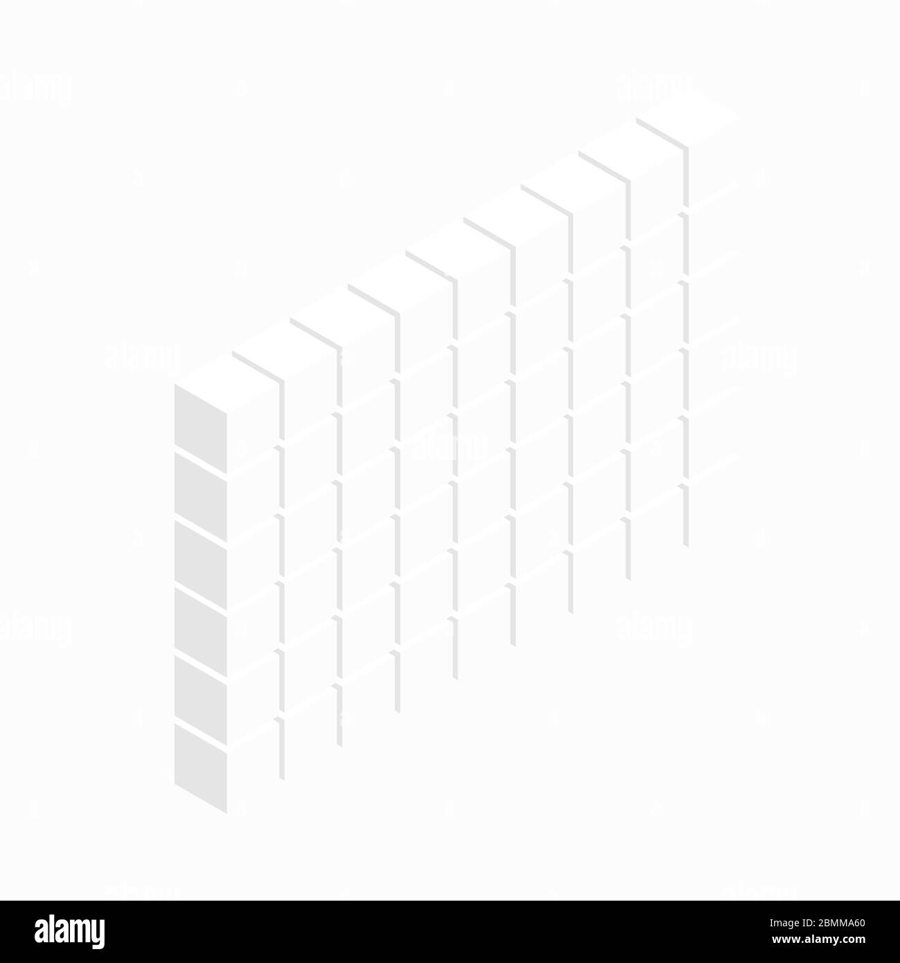 Isometric vector cubes wall with the shadow Stock Vector Image & Art ...