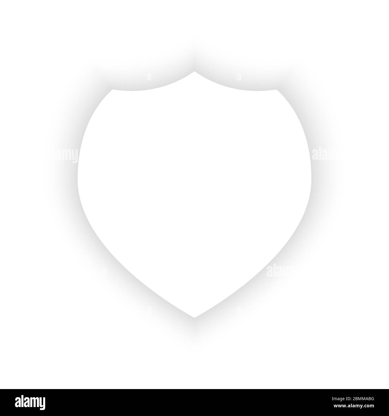 White shield on the white color background Stock Vector Image & Art - Alamy