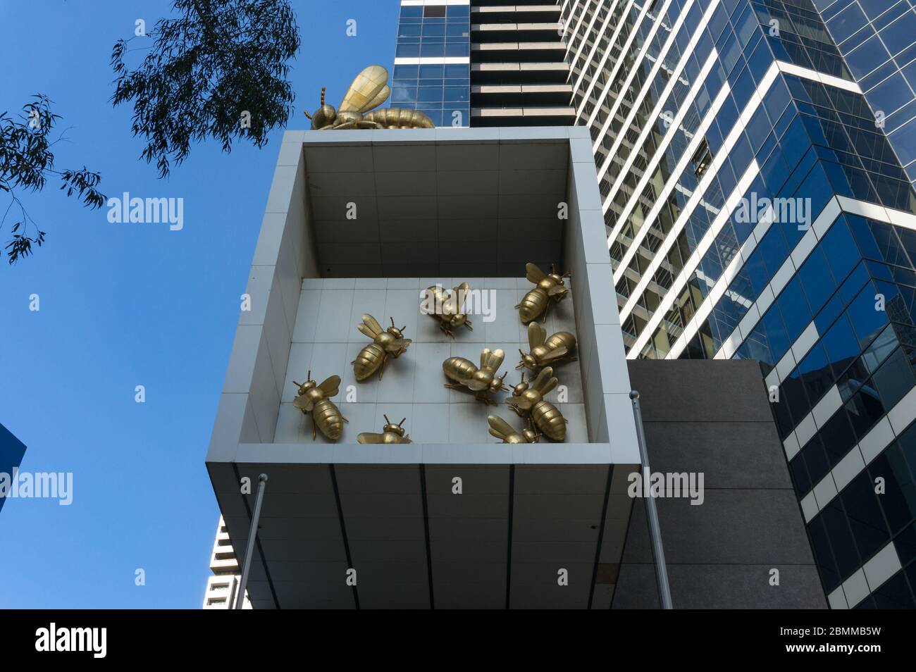 Melbourne, Australia - June 16, 2017: Bee Colony artwork by Richard ...