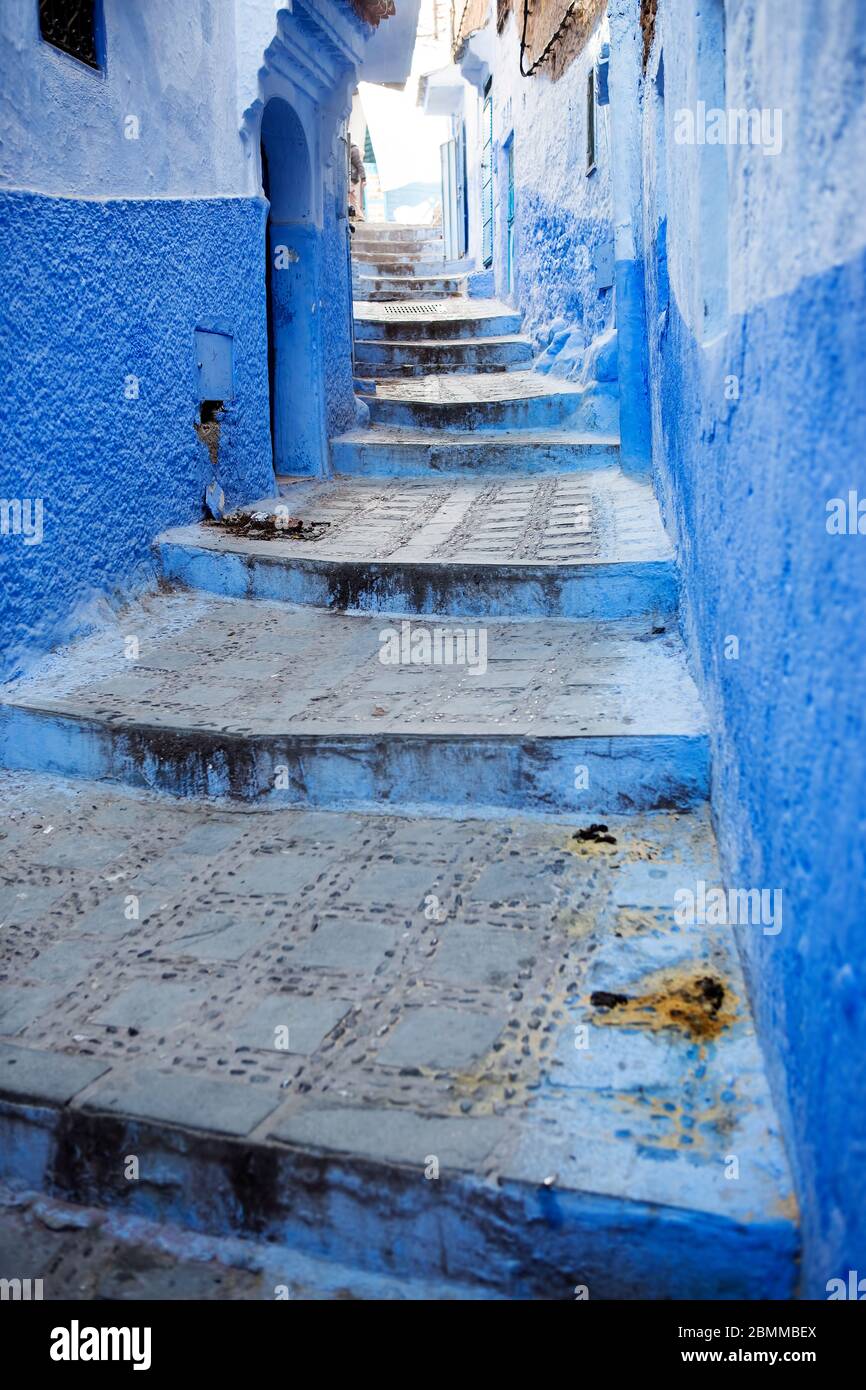 Chefchouen Moroccan blue city in the mountains Stock Photo - Alamy