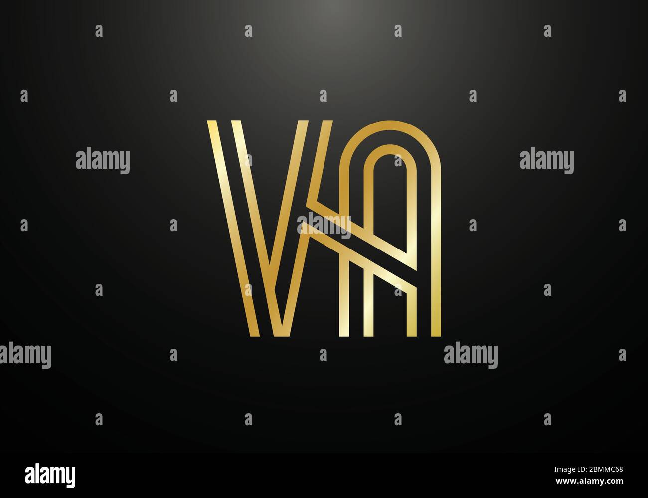 Initial Monogram Letter V A Logo Design Vector Template. Graphic ...