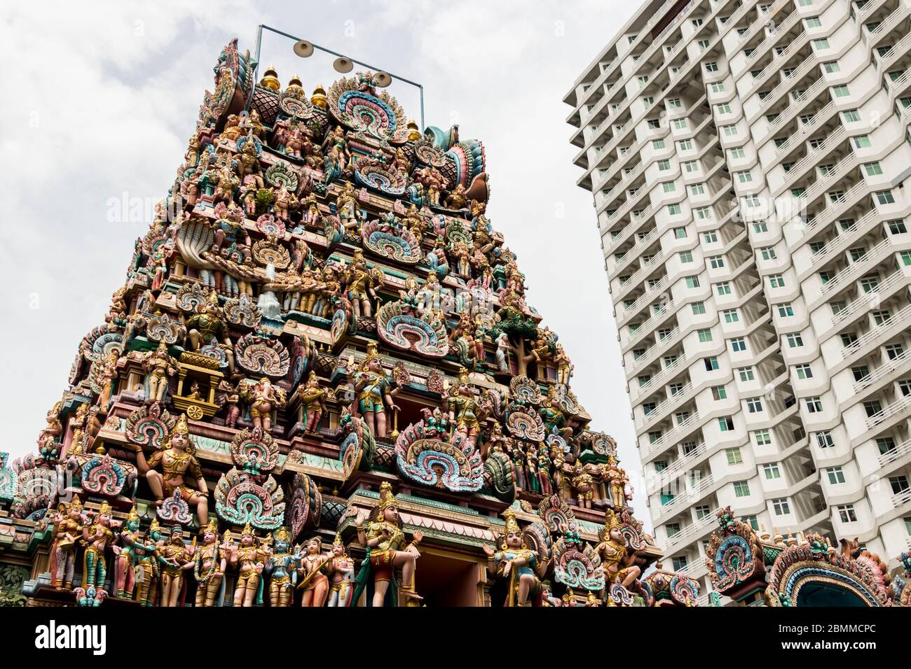 Sri Kandaswamy Temple and skyscraper in Brickfields Stock Photo - Alamy