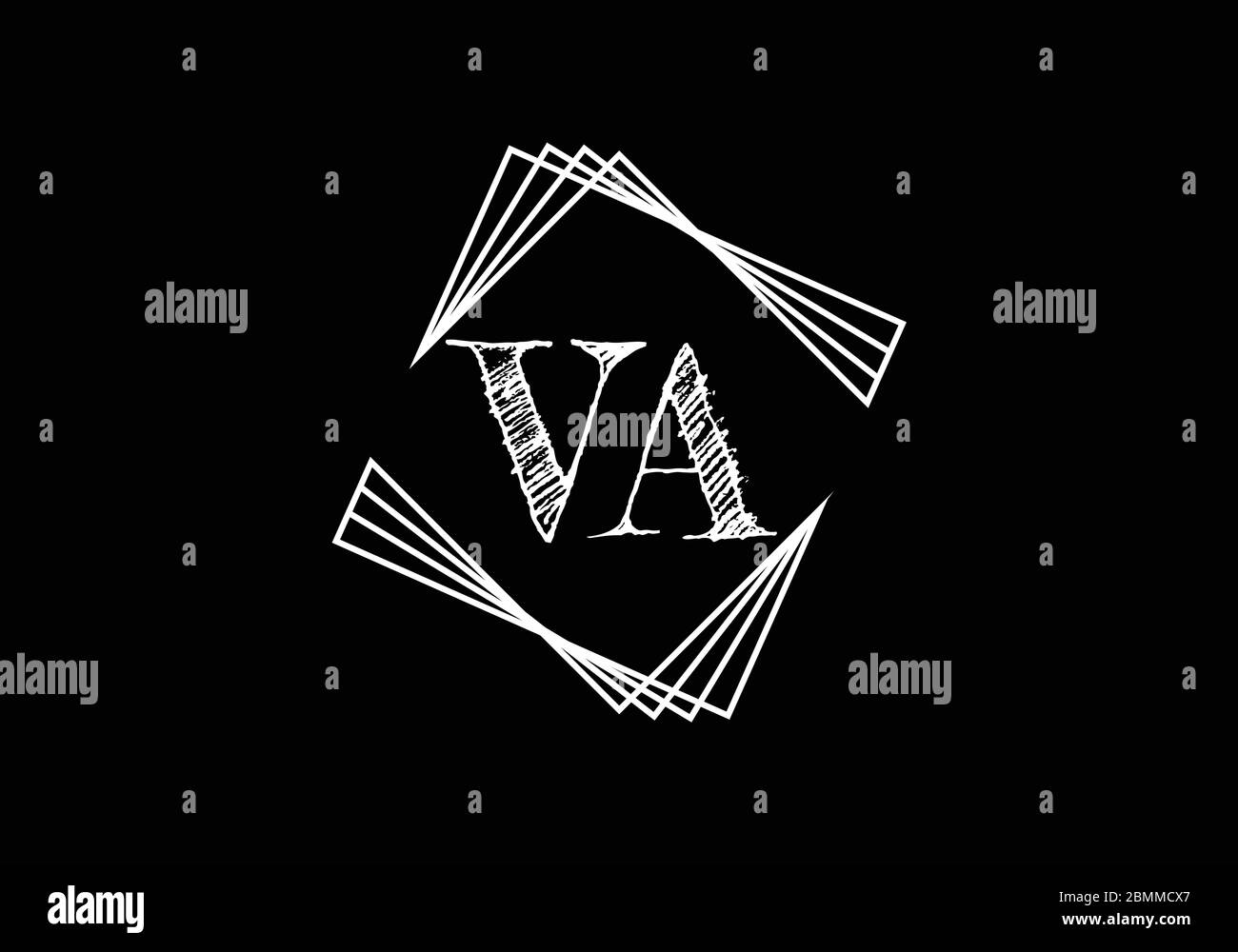 Initial Monogram Letter V A Logo Design Vector Template. Graphic ...