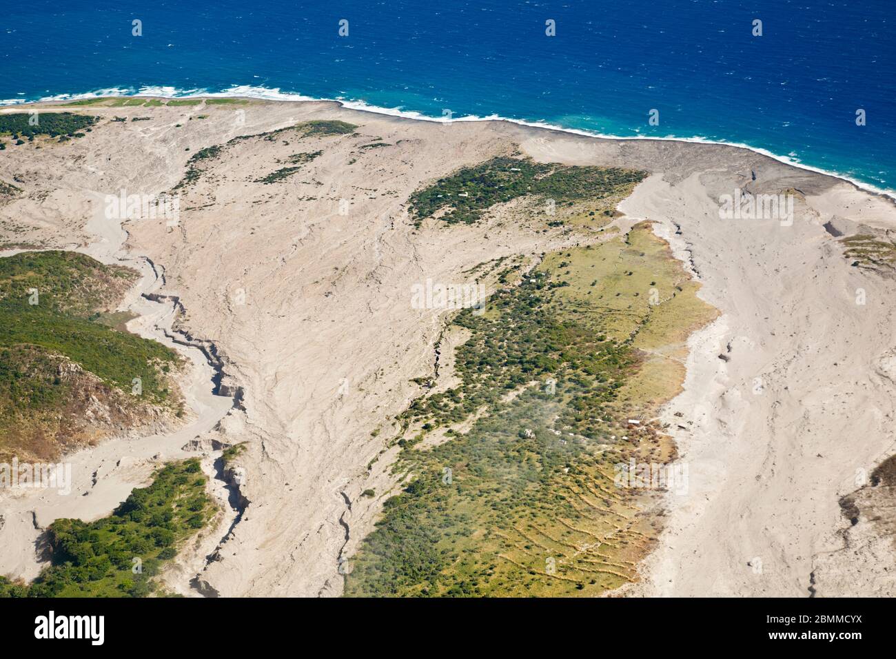 The remains of recent pyroclastic flows of the Soufriere Hills Volcano ...