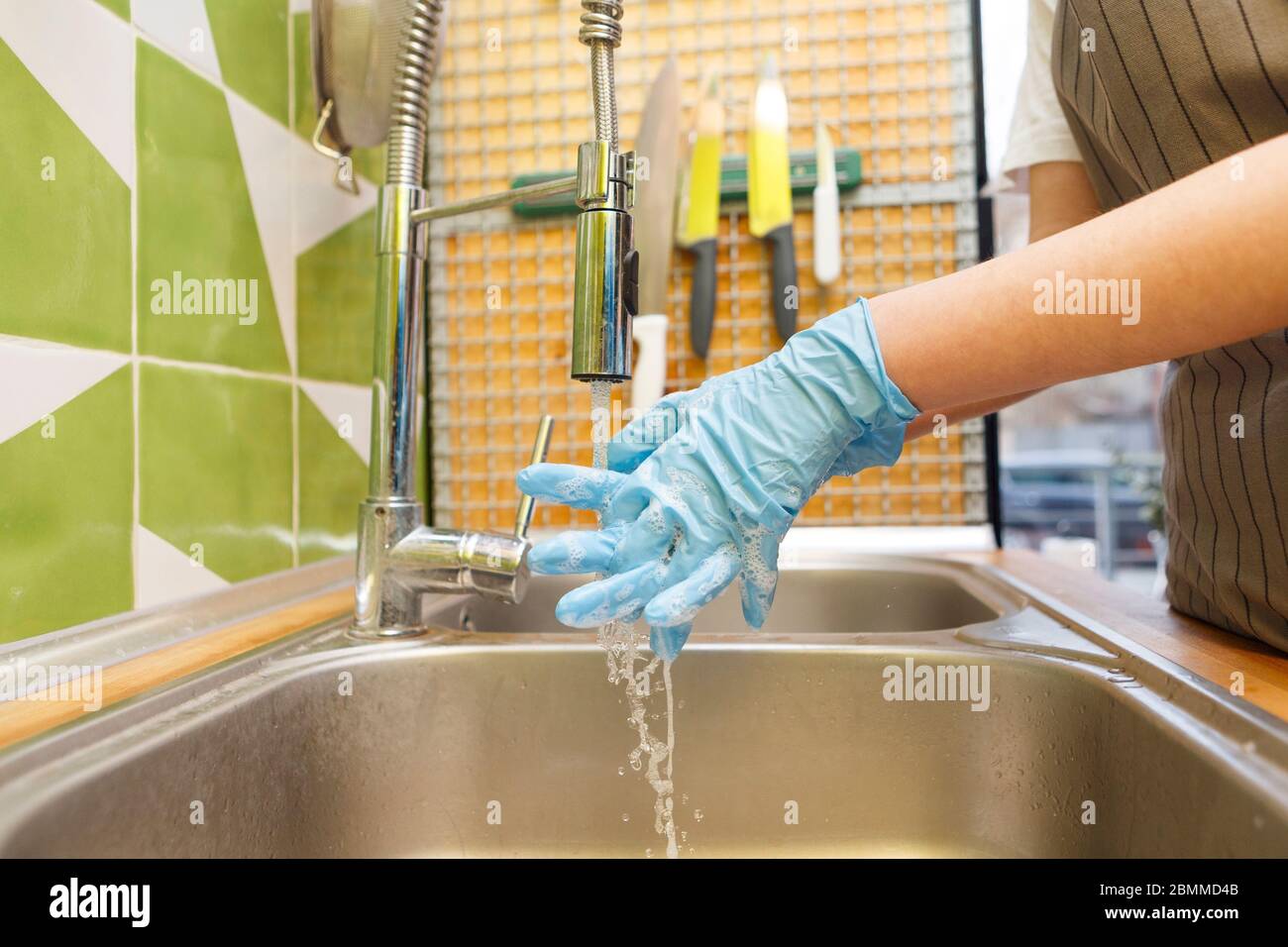 Personal hygiene washing hands gloves hi-res stock photography and ...