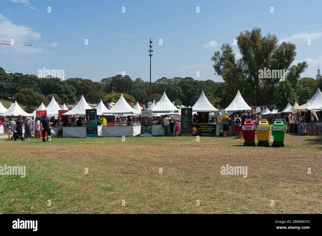 Sydney, Australia - January 26, 2020: Row of market stalls in Victoria ...
