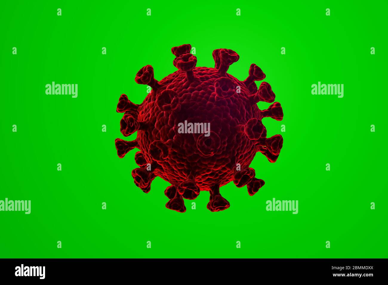 An illustration showing the structure of an epidemic virus. 3D ...