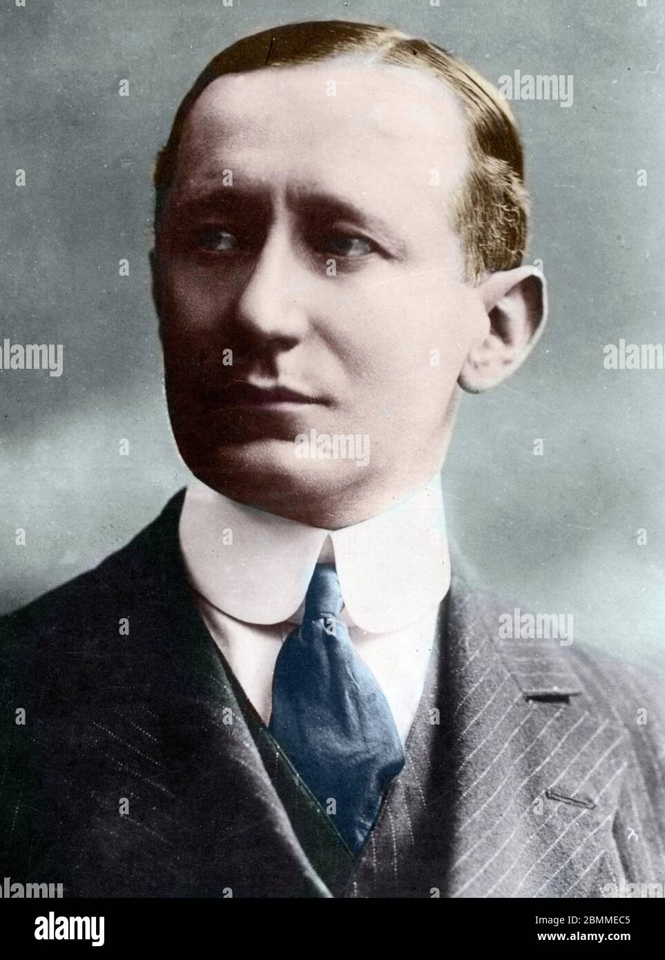 Portrait de Guglielmo Marconi (1874-1937), physicien Italien, inventeur ...