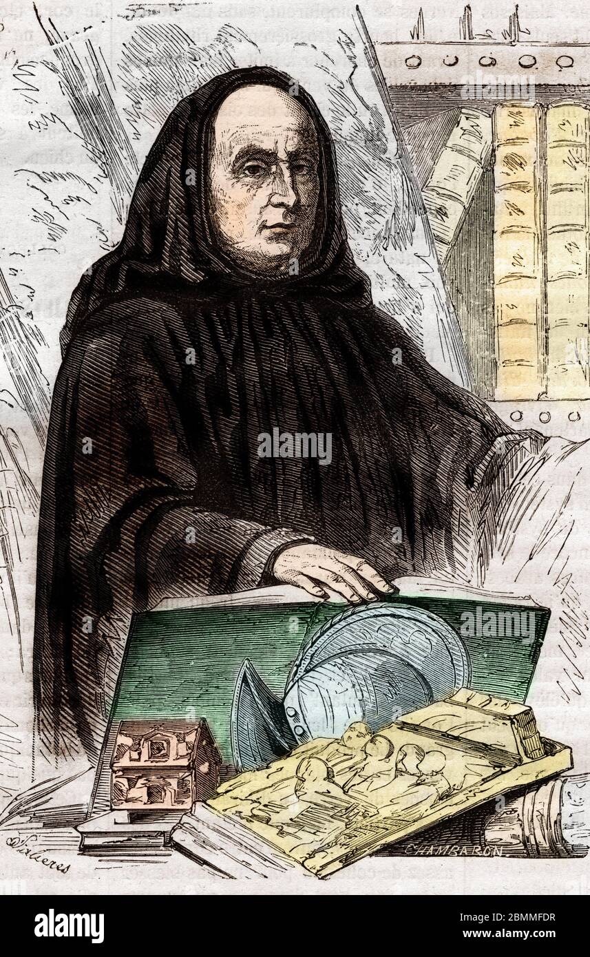 Portrait of Gerbert d'Aurillac, d'Aquitaine ou de Reims dit Sylvestre ...