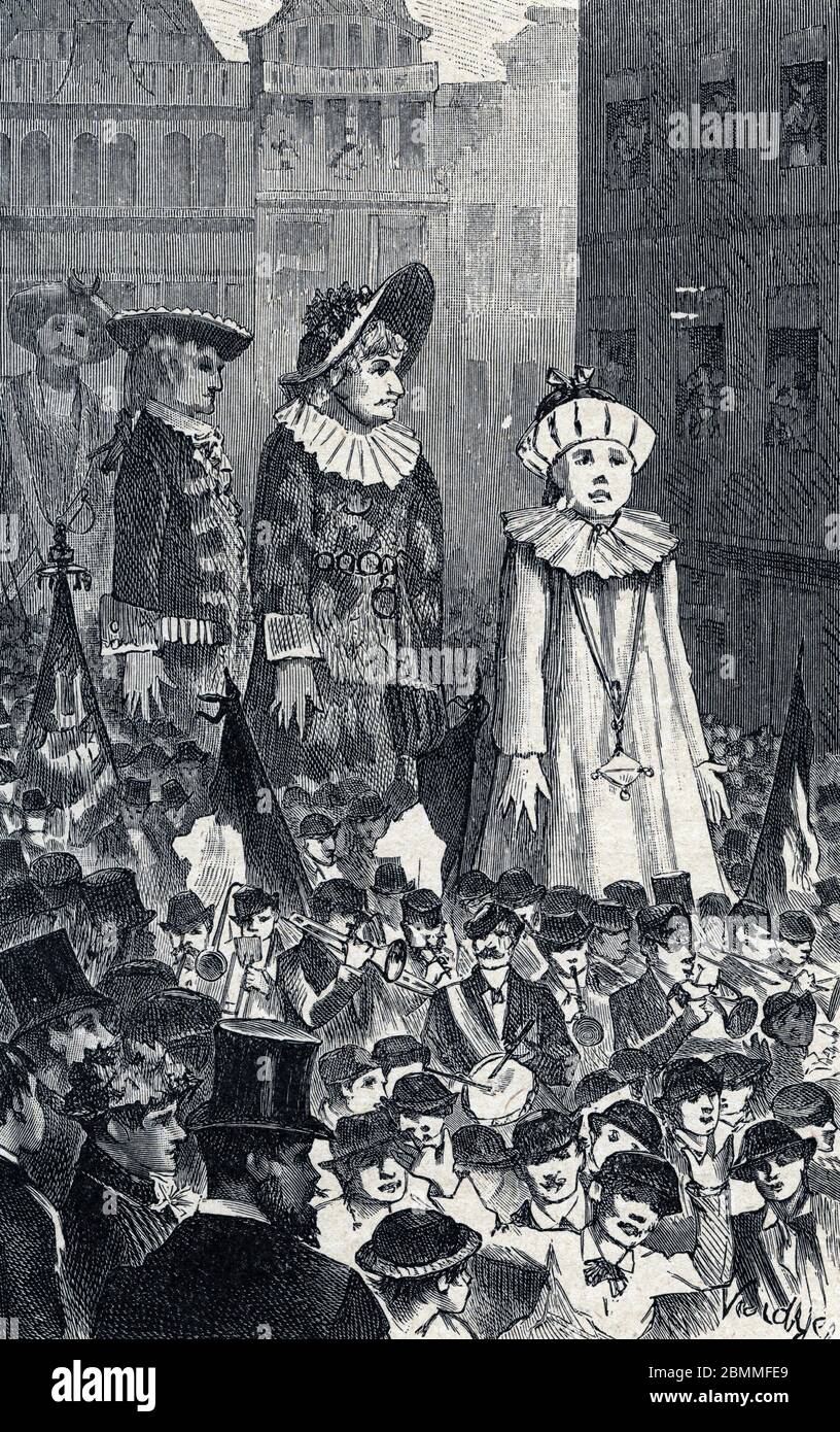 "La promenade des Geants manifestation folklorique belge, Bruxelles ...