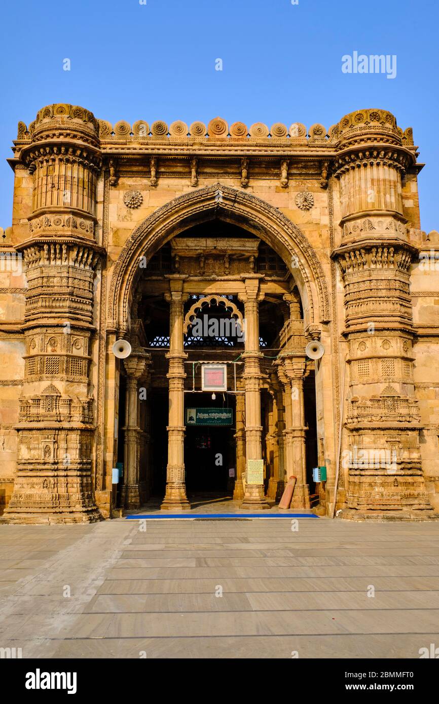 India, Gujarat, Ahmedabad, Unesco World Heritage city, Jama Masjid ...
