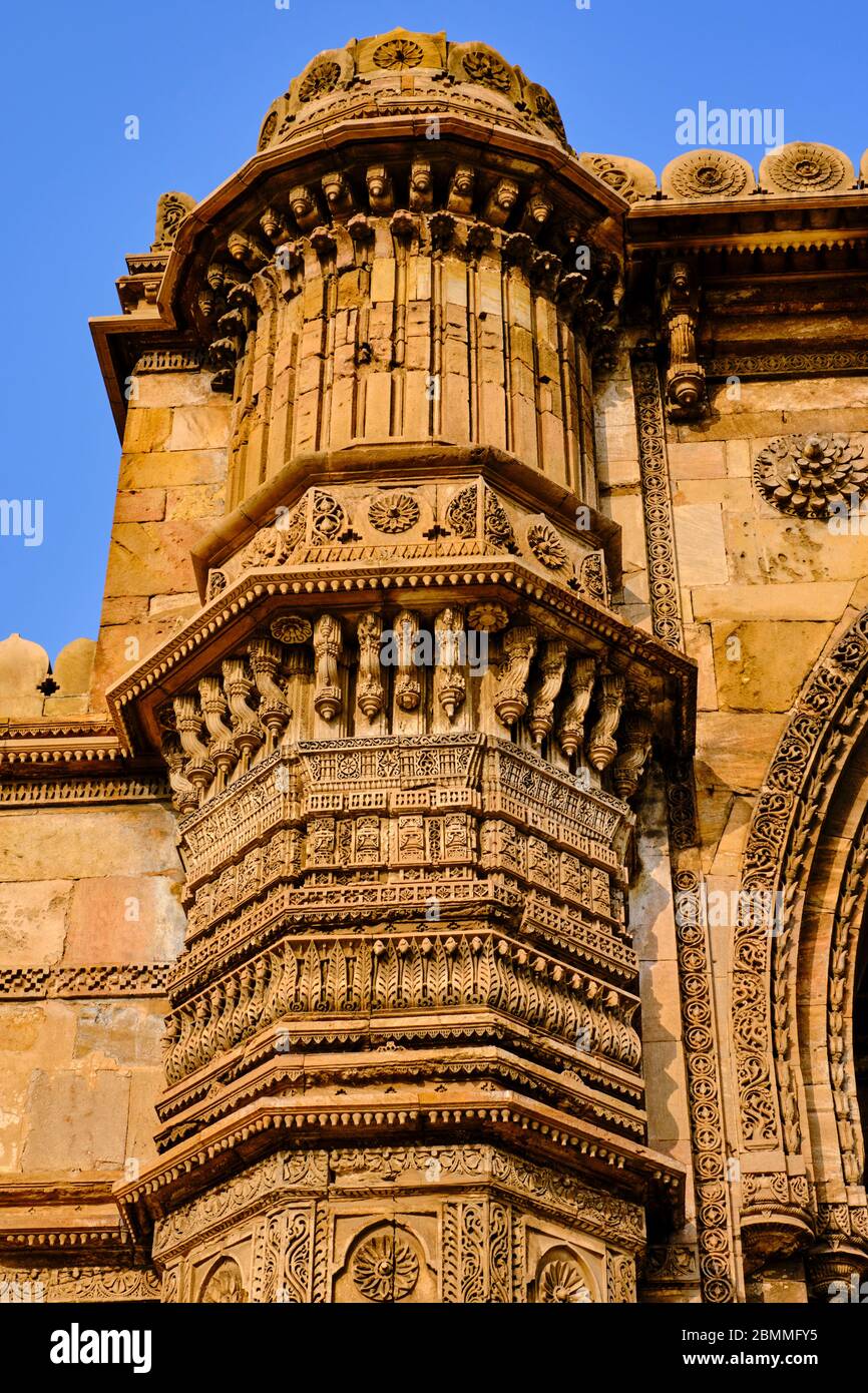 India, Gujarat, Ahmedabad, Unesco World Heritage city, Jama Masjid ...