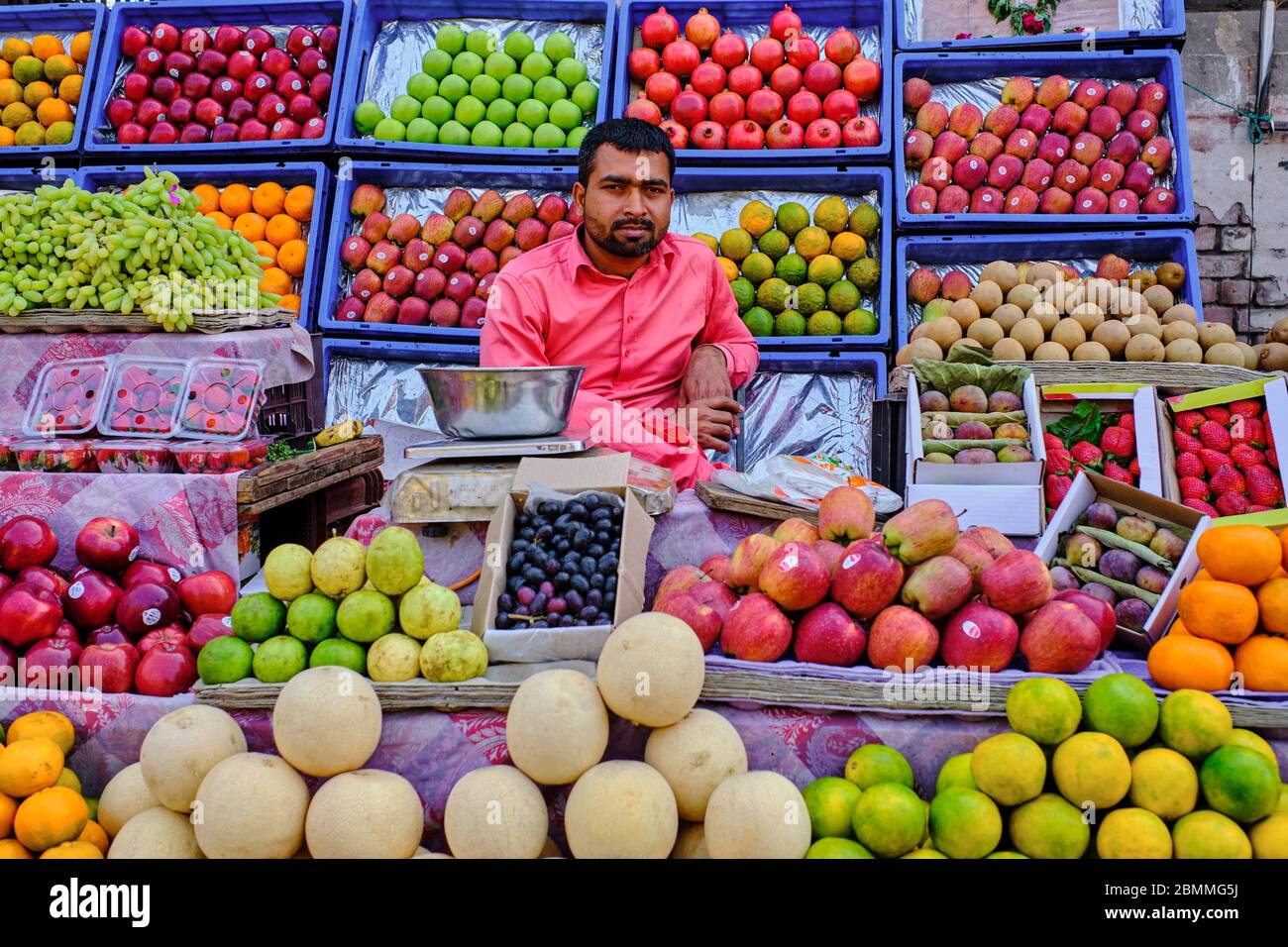 India, Gujarat, Ahmedabad, Unesco World Heritage city, fruit and ...