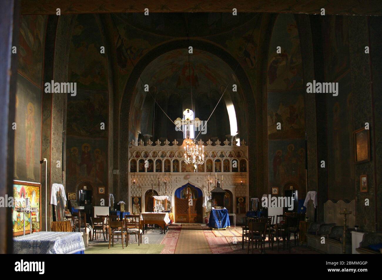 Interior of the Flamanda Christian Orthodox Church in Campulung Muscel ...